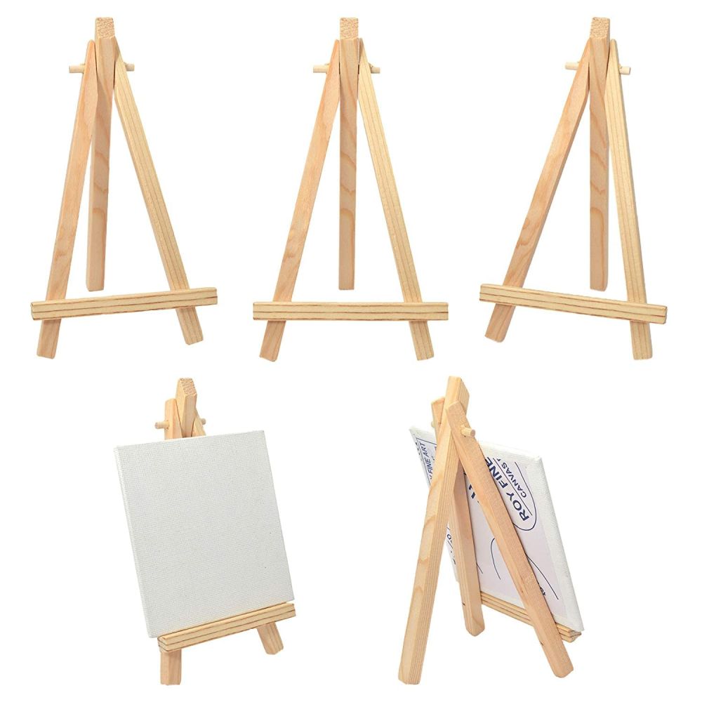 6 X 6.5 Inch Mini Wooden Easel Stand Adjustable Small Tabletop Easels ...
